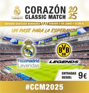 Corazón Classic Match - Real Madrid Leyendas vs Borussia Dortmund ...